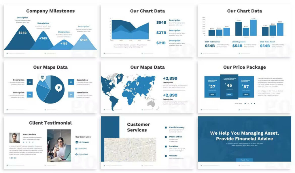 GoFinance - Sales Deck Powerpoint Template – MasterBundles