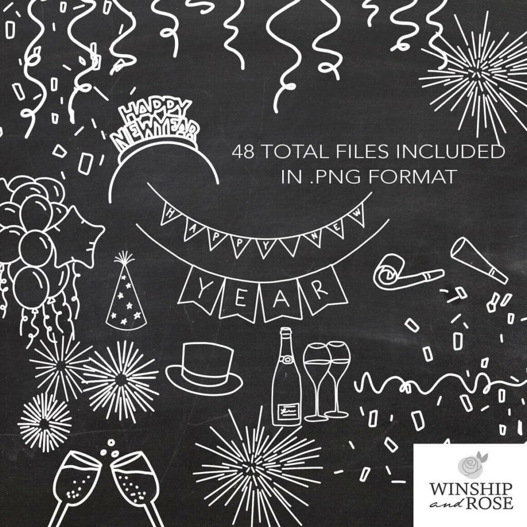 New Years Clip Art – MasterBundles