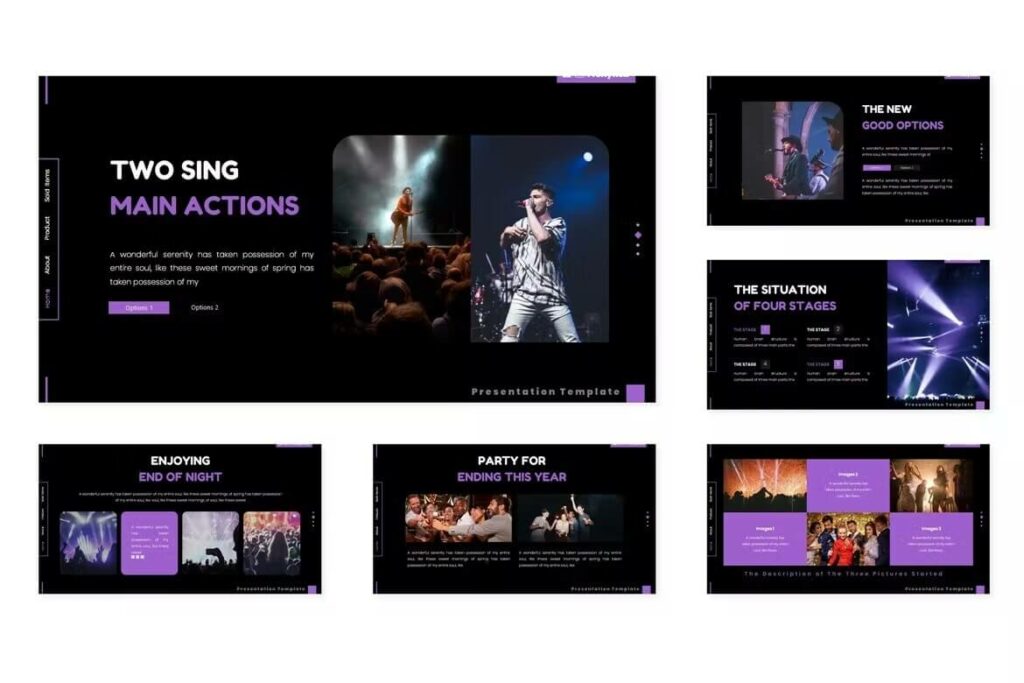 Night Party - Powerpoint Template – MasterBundles