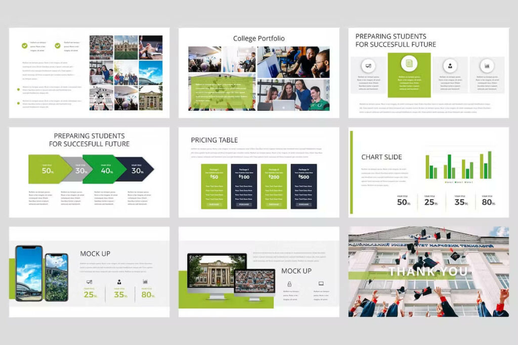 College - University PowerPoint Template – MasterBundles