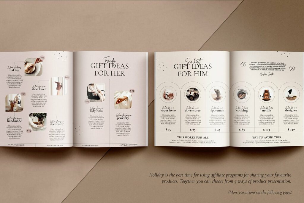 Holiday Gift Guide CANVA, InDesign – MasterBundles
