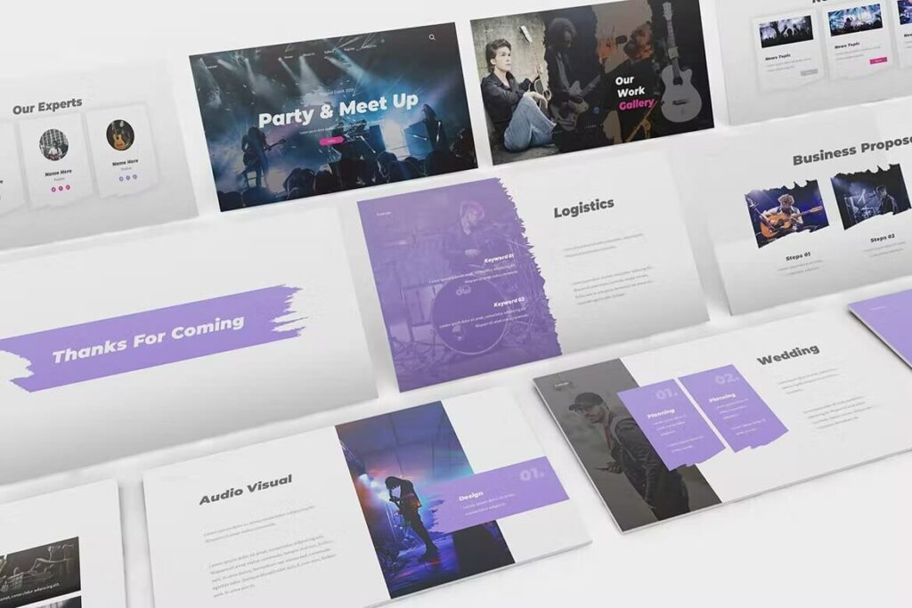 Party & Meet Up Event Powerpoint Template – MasterBundles