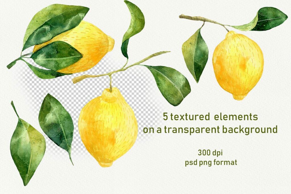 Watercolor Lemon Fruit Clipart – MasterBundles