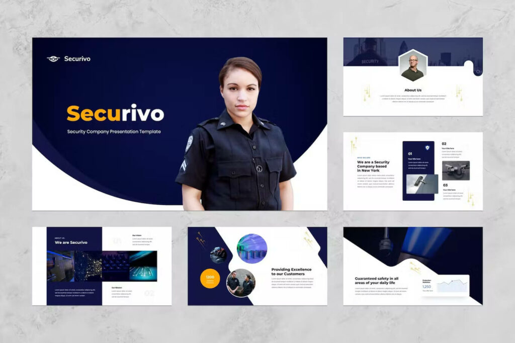 Safety & Security Company Powerpoint Template – MasterBundles