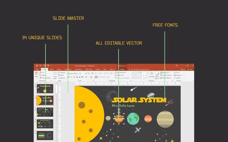 Solar System Education Presentation – MasterBundles