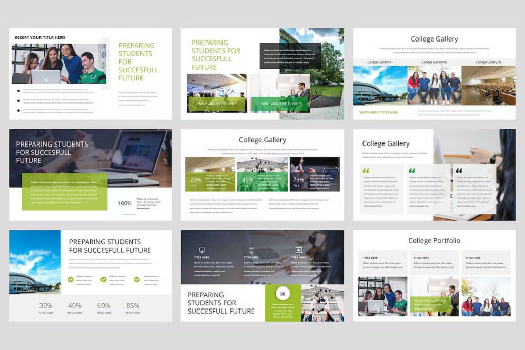 College - University PowerPoint Template – MasterBundles