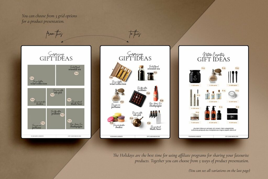 Holiday Gift Guide CANVA, InDesign – MasterBundles