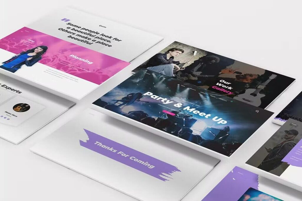 Party & Meet Up Event Powerpoint Template – MasterBundles