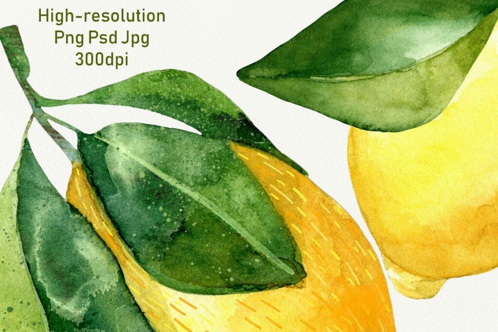 Watercolor Lemon Fruit Clipart – MasterBundles