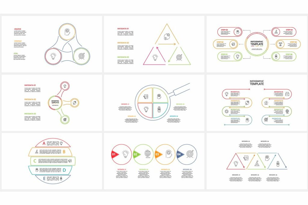 50 Line Animated Infographics – MasterBundles