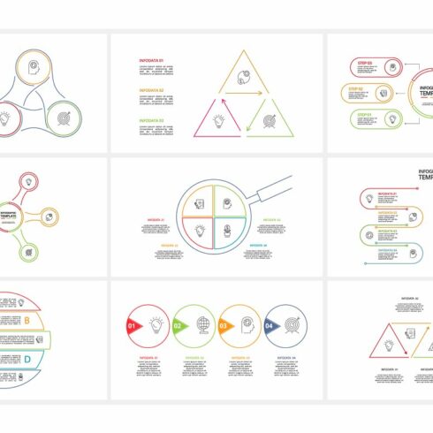 50 Line Animated Infographics | Master Bundles