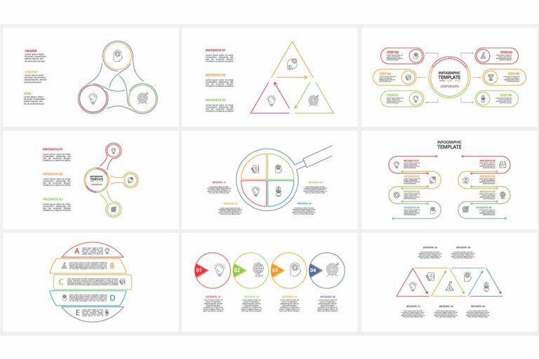 50 Line Animated Infographics – MasterBundles