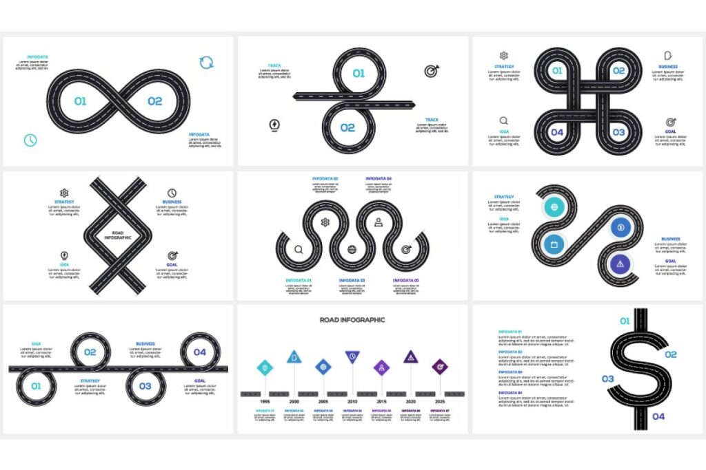 Road Animated Infographics – MasterBundles