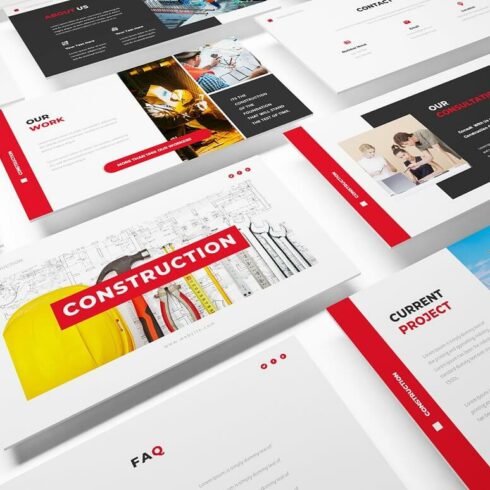 Construction Powerpoint Template 30 Slides | Master Bundles