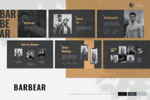 Barbear - Barbershop Presentation Template | Master Bundles
