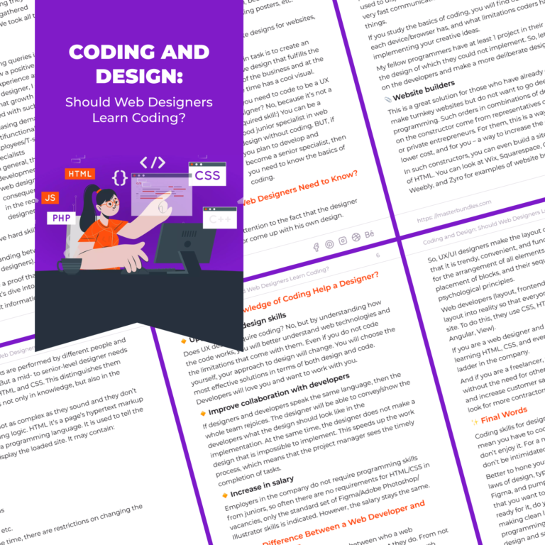 Coding and Design: Should a Web Designer Learn Coding – Free Guide ...