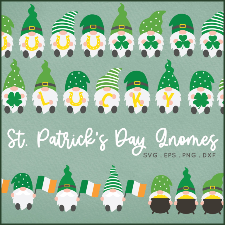 St Patricks Day Gnomes Svg Bundle Masterbundles