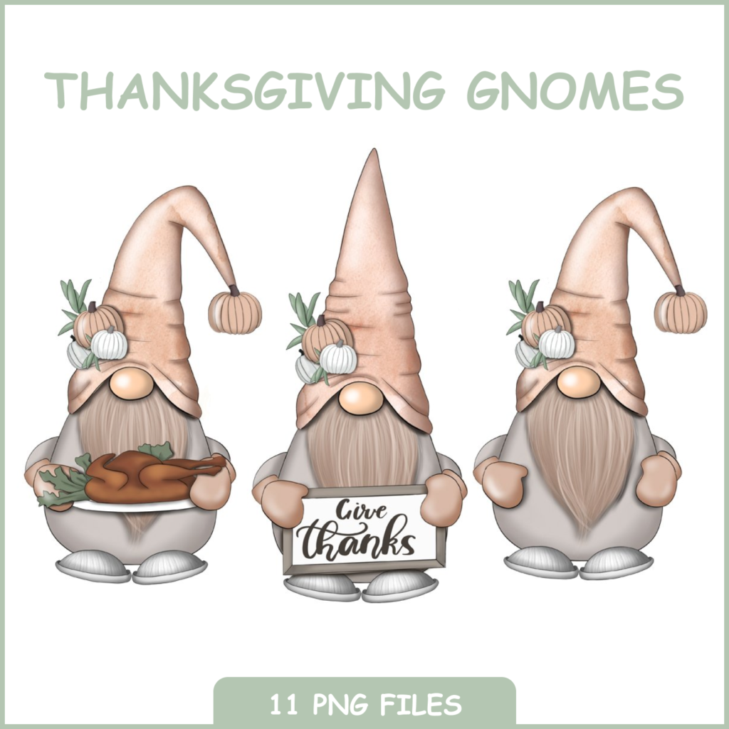 Thanksgiving Gnomes PNG – MasterBundles