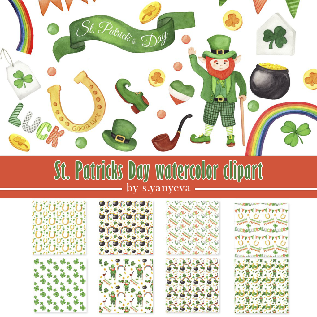 St. Patricks Day Watercolor Clipart – MasterBundles