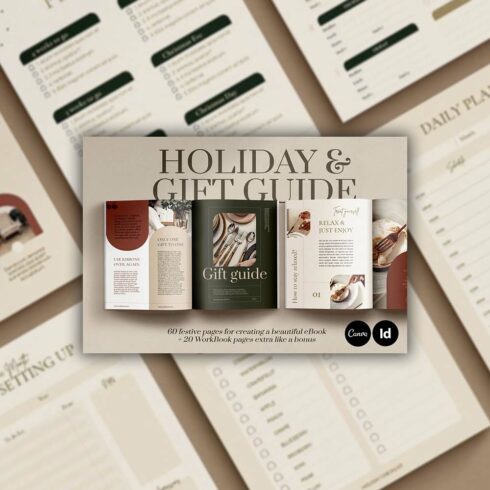 Holiday Gift Guide CANVA, InDesign | Master Bundles