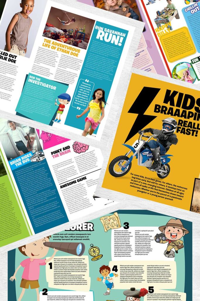 Kids Magazine Template – MasterBundles