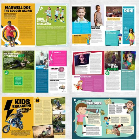 Kids Magazine Template | Master Bundles