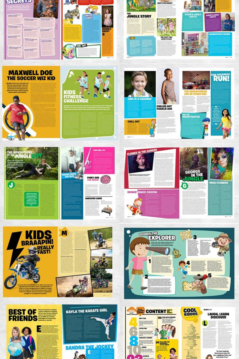 Kids Magazine Template – MasterBundles