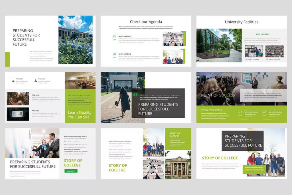 College - University PowerPoint Template – MasterBundles