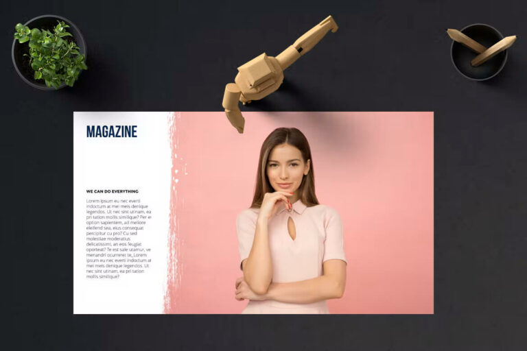 Magazine Style Powerpoint Template – MasterBundles