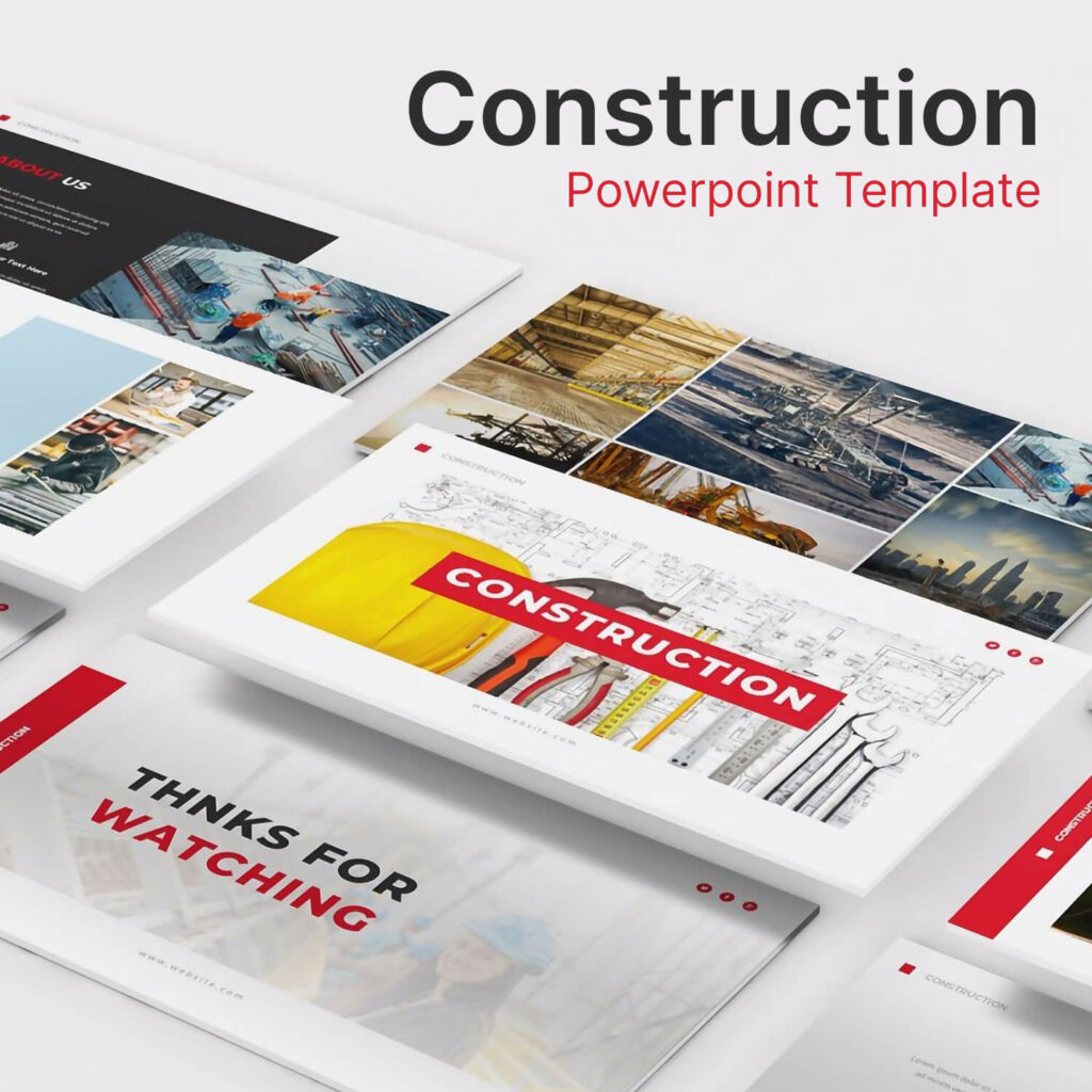 Construction Powerpoint Template 30 Slides – MasterBundles
