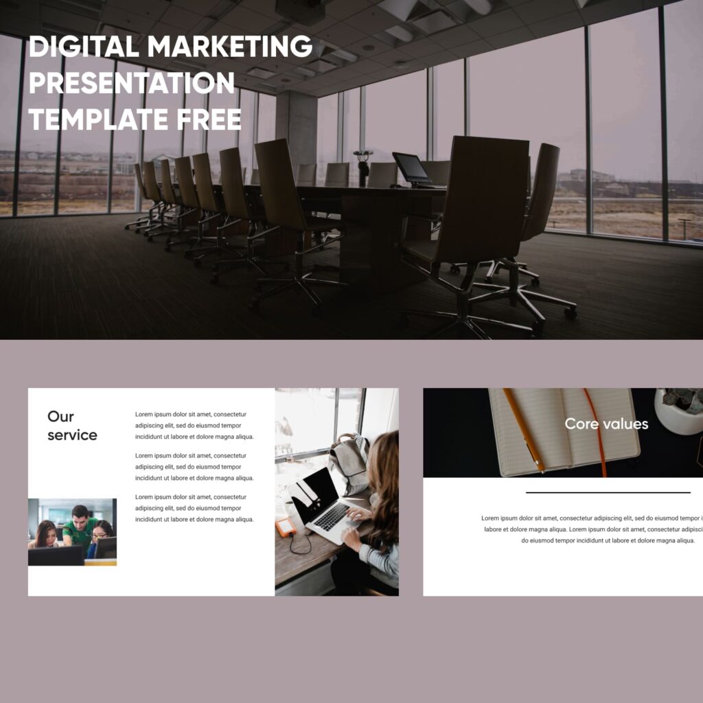Free Digital Marketing Presentation Template – MasterBundles