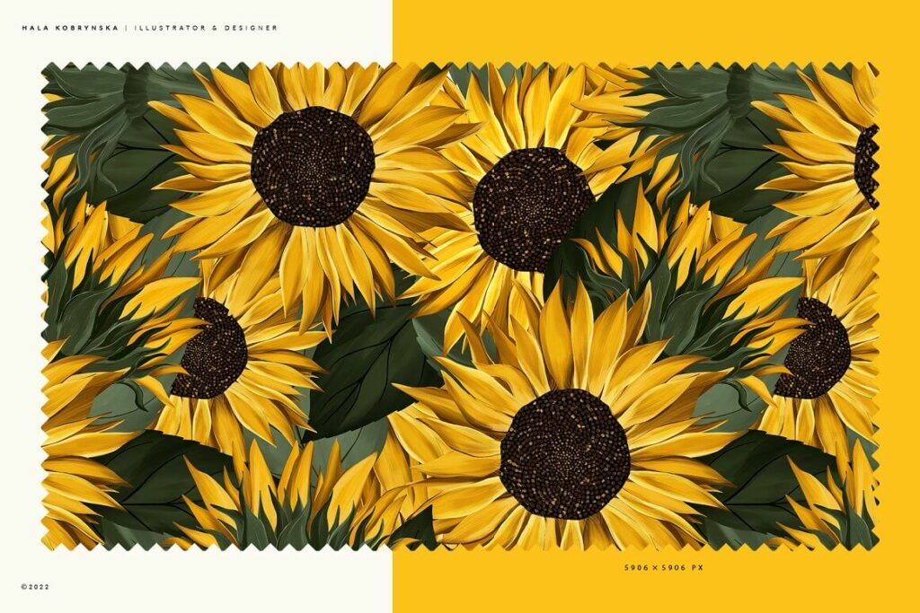 Sunflowers Patterns & Map of Ukraine – MasterBundles