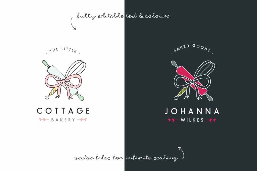 Hand Drawn Baking Logos EPS PSD – MasterBundles