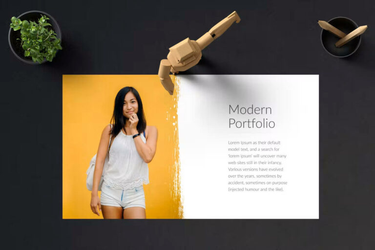 Magazine Style Powerpoint Template – MasterBundles