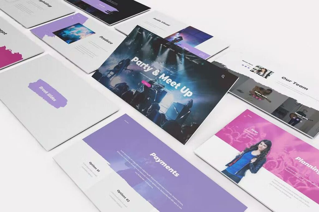 Party & Meet Up Event Powerpoint Template – MasterBundles