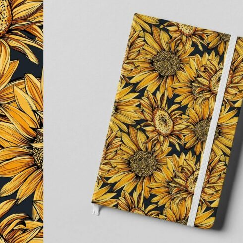 Sunflowers Patterns and Elements | Master Bundles