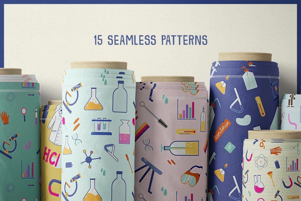 Science Vector Clipart & Seamless Patterns – MasterBundles