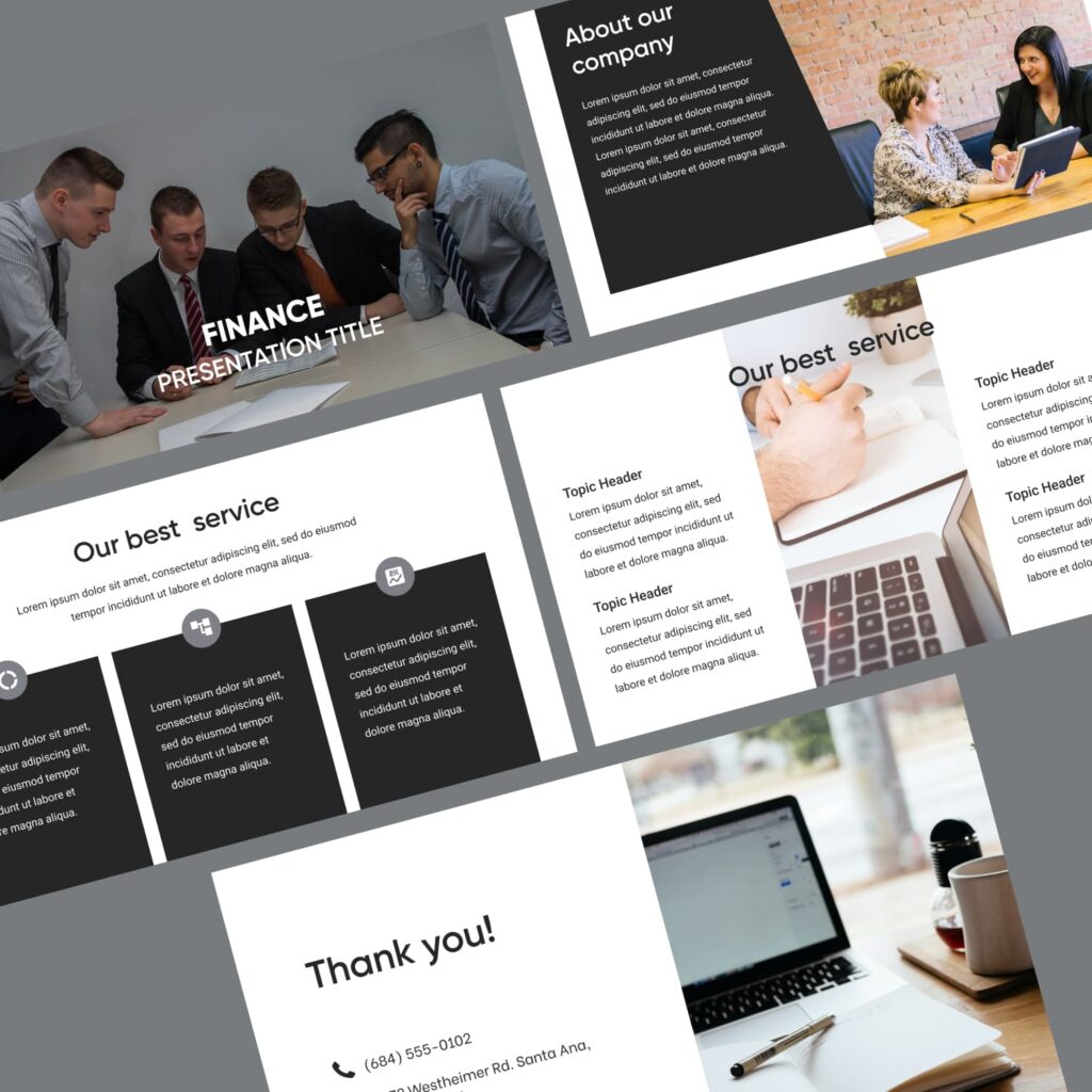 Free Finance Powerpoint Presentations 5 Slides – MasterBundles