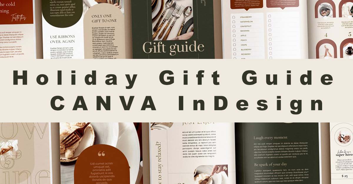Holiday Gift Guide CANVA, InDesign – MasterBundles