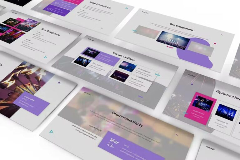 Party Planner Powerpoint Template – MasterBundles