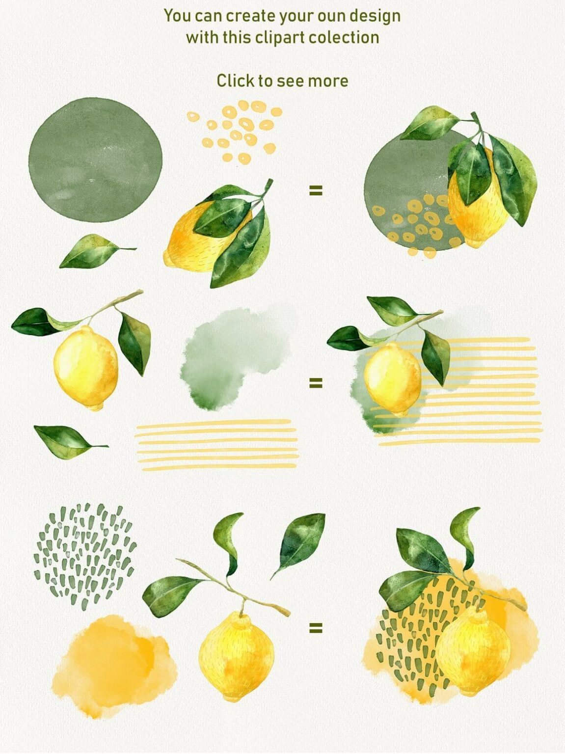 Watercolor Lemon Fruit Clipart – MasterBundles