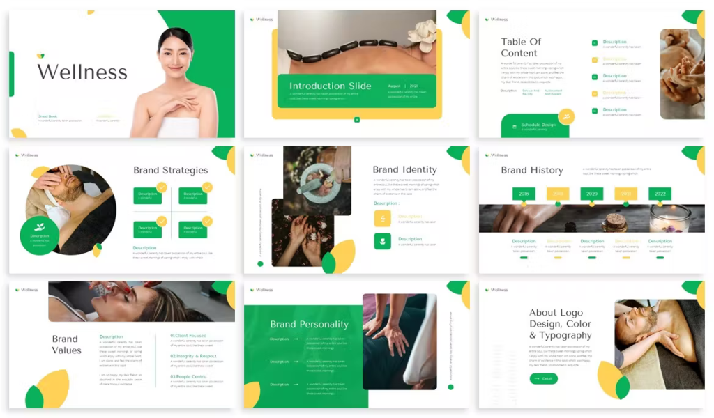 Wellness - Brandbook Powerpoint Template – MasterBundles