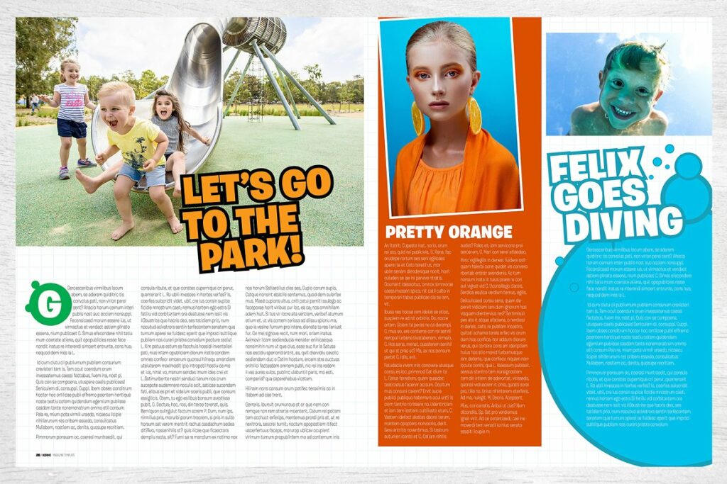 Kids Magazine Template – MasterBundles
