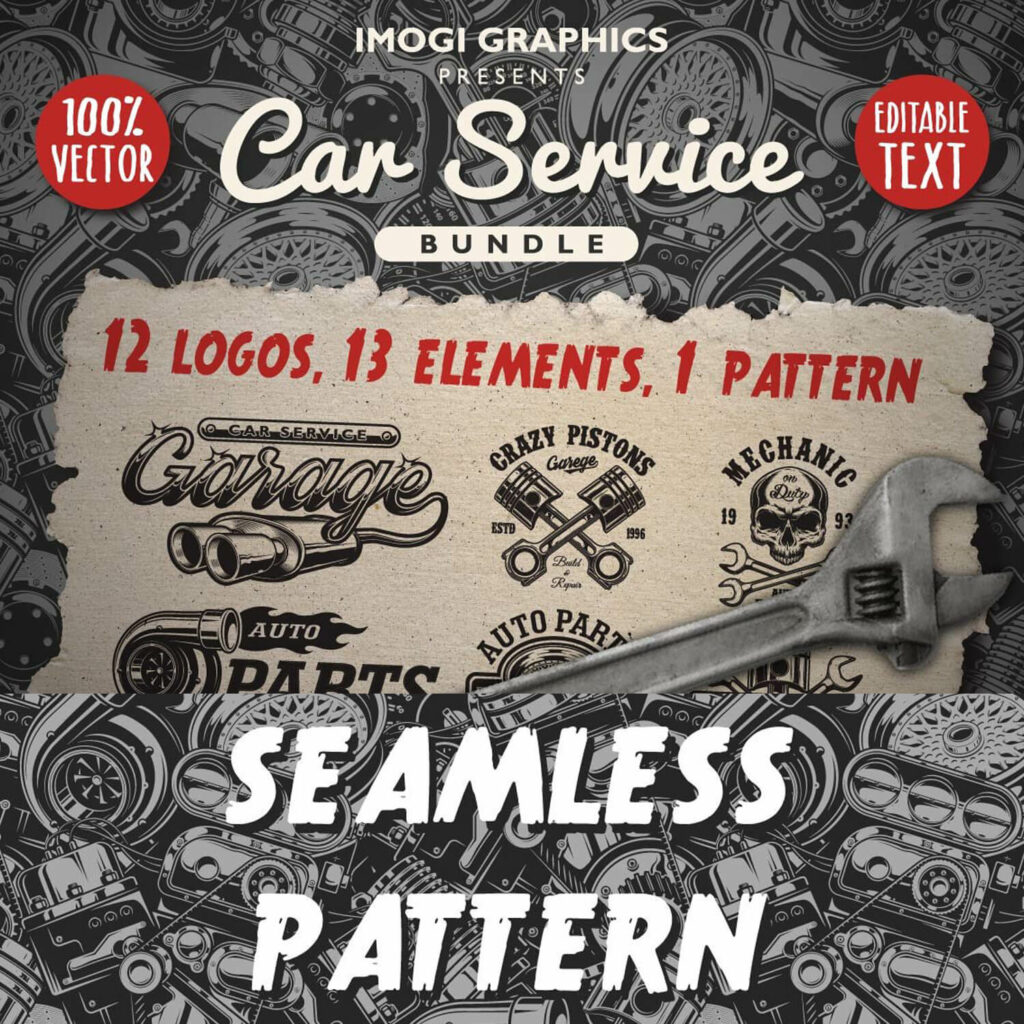 Car Service Logos & Elements – MasterBundles