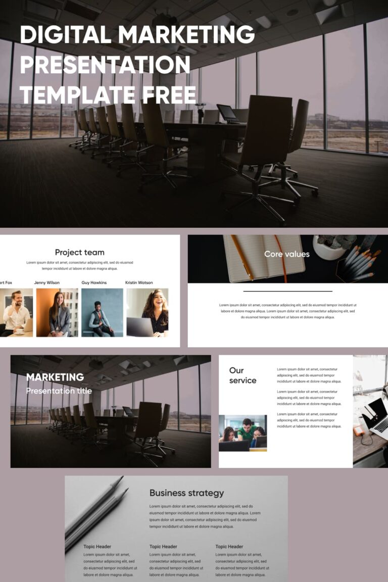 Free Digital Marketing Presentation Template – MasterBundles