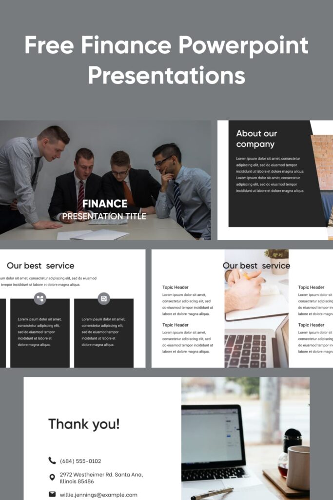 Free Finance Powerpoint Presentations 5 Slides – MasterBundles