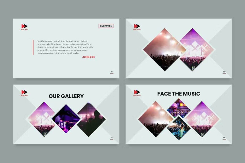 Music Party PowerPoint Presentation Template – MasterBundles