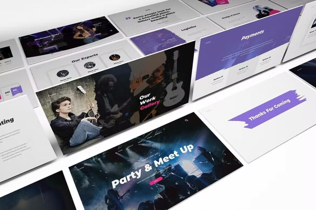 Party & Meet Up Event Powerpoint Template – MasterBundles