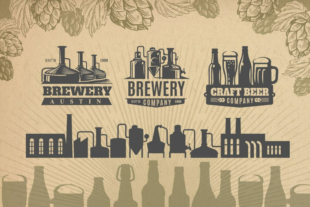 Vintage Brewery Alcohol Production Clipart – MasterBundles