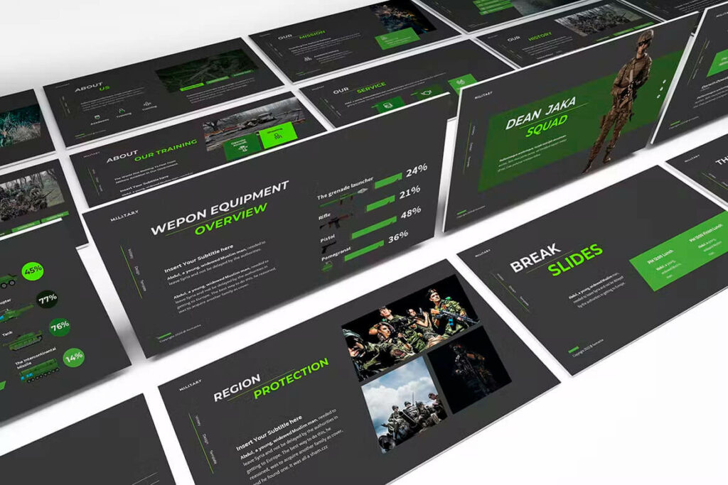 Dean Jaka Military Powerpoint Template – MasterBundles